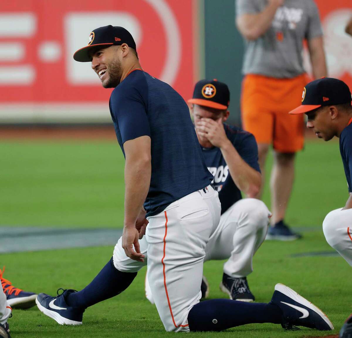 George Springer puts in some light work before Astros-Mariners game