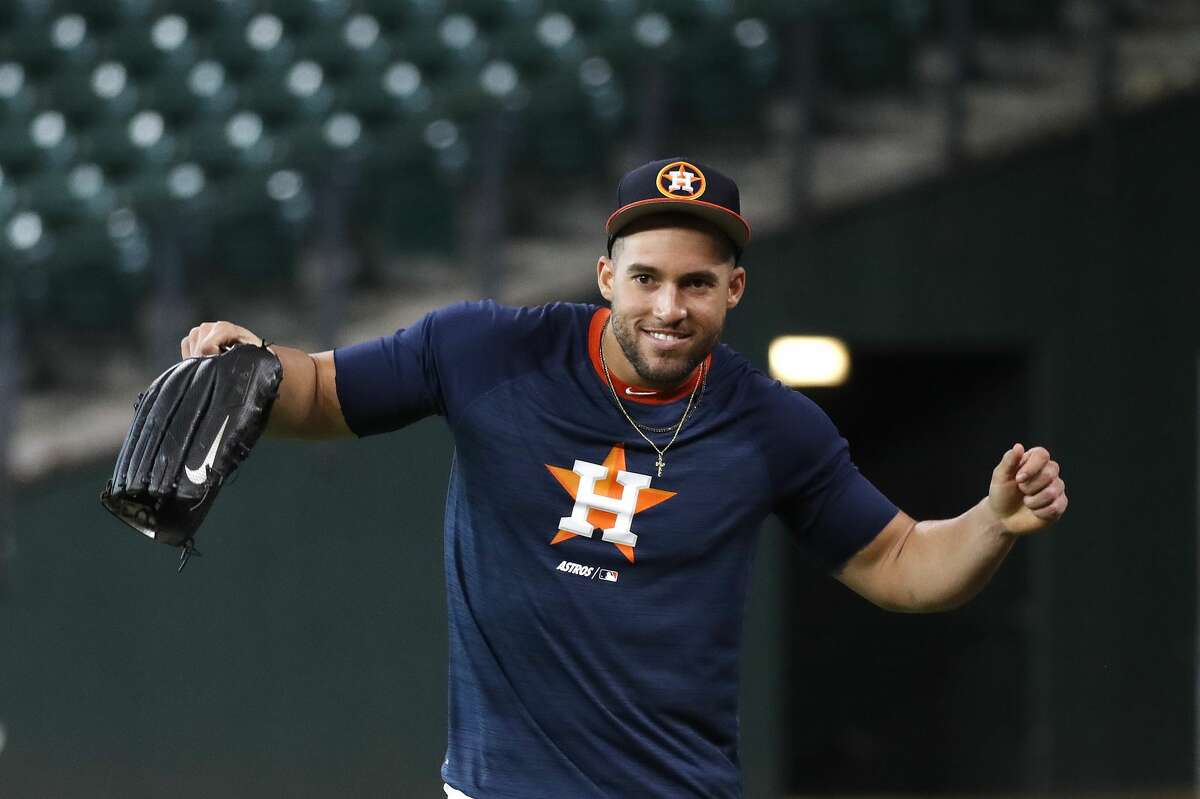 George Springer puts in some light work before Astros-Mariners game