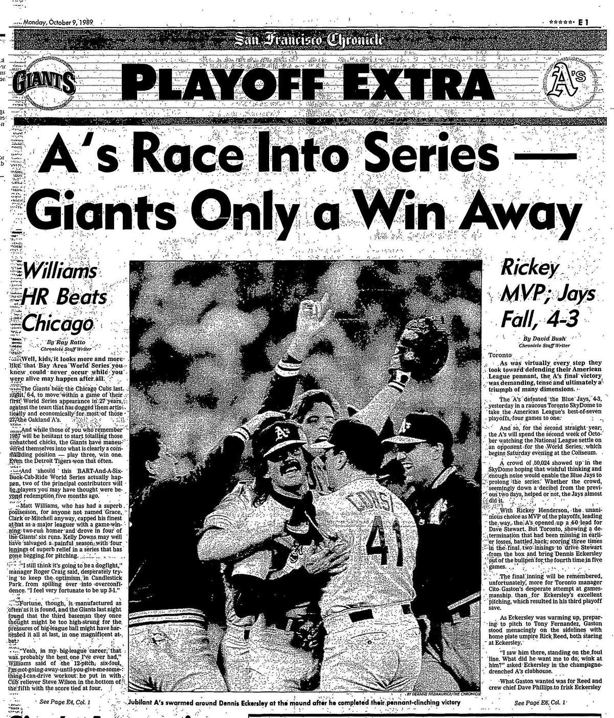 1989 World Series photos found: Giants, A’s and a quake’s shake