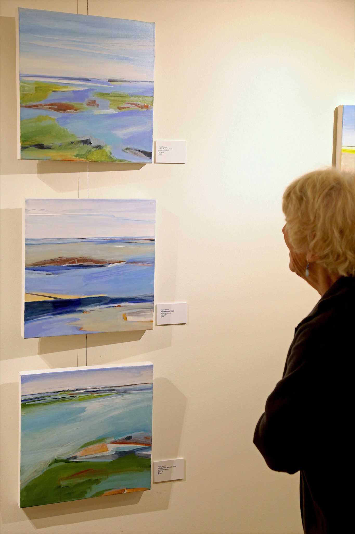 Art exhibit at Pequot Library
