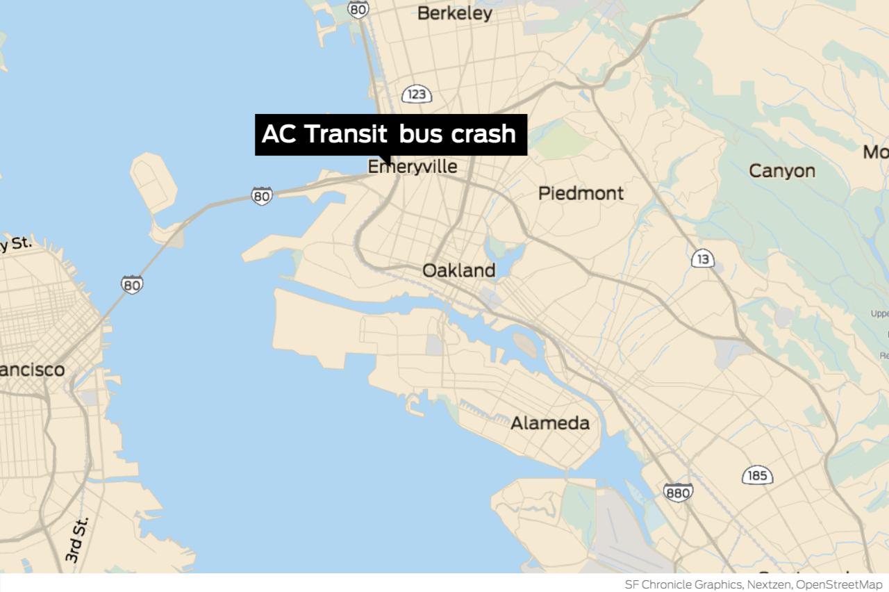 AC Transit bus crash near Bay Bridge results in injuries, severe traffic