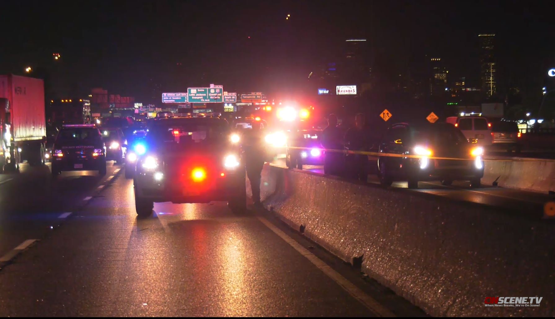 Pedestrian hit and killed on Gulf Freeway in Houston