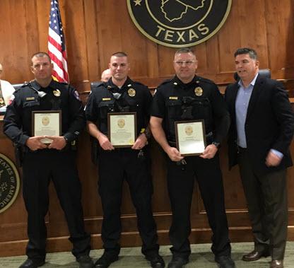4 Katy police officers recognized for saving lives