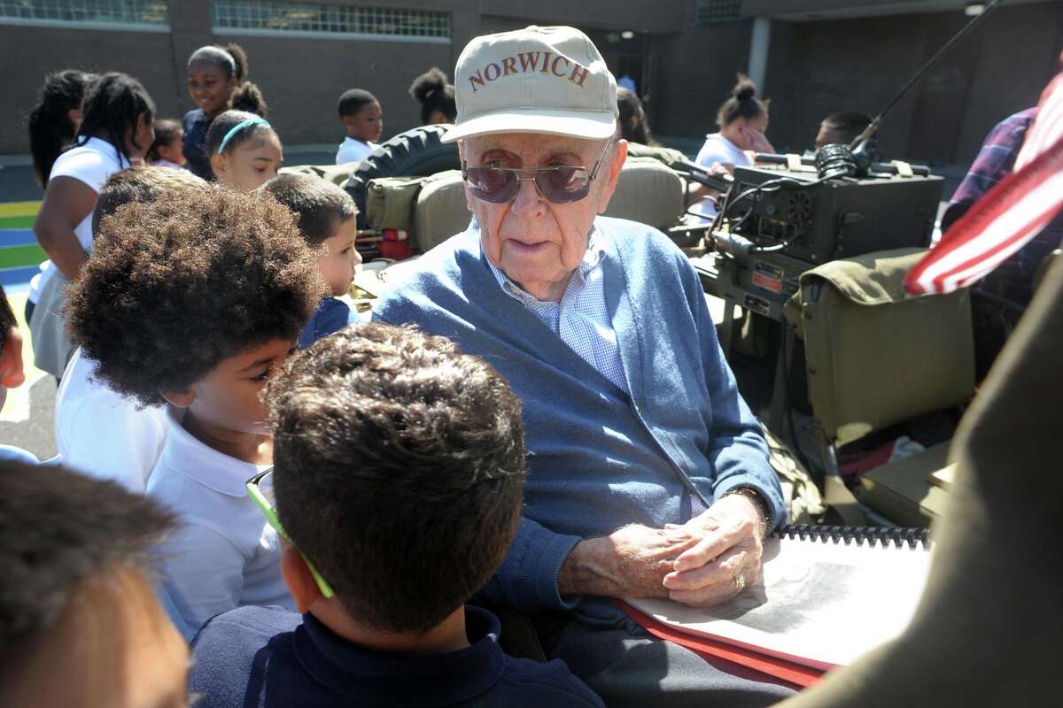 Restored WWII Jeep, veterans, bring history to Curiale students