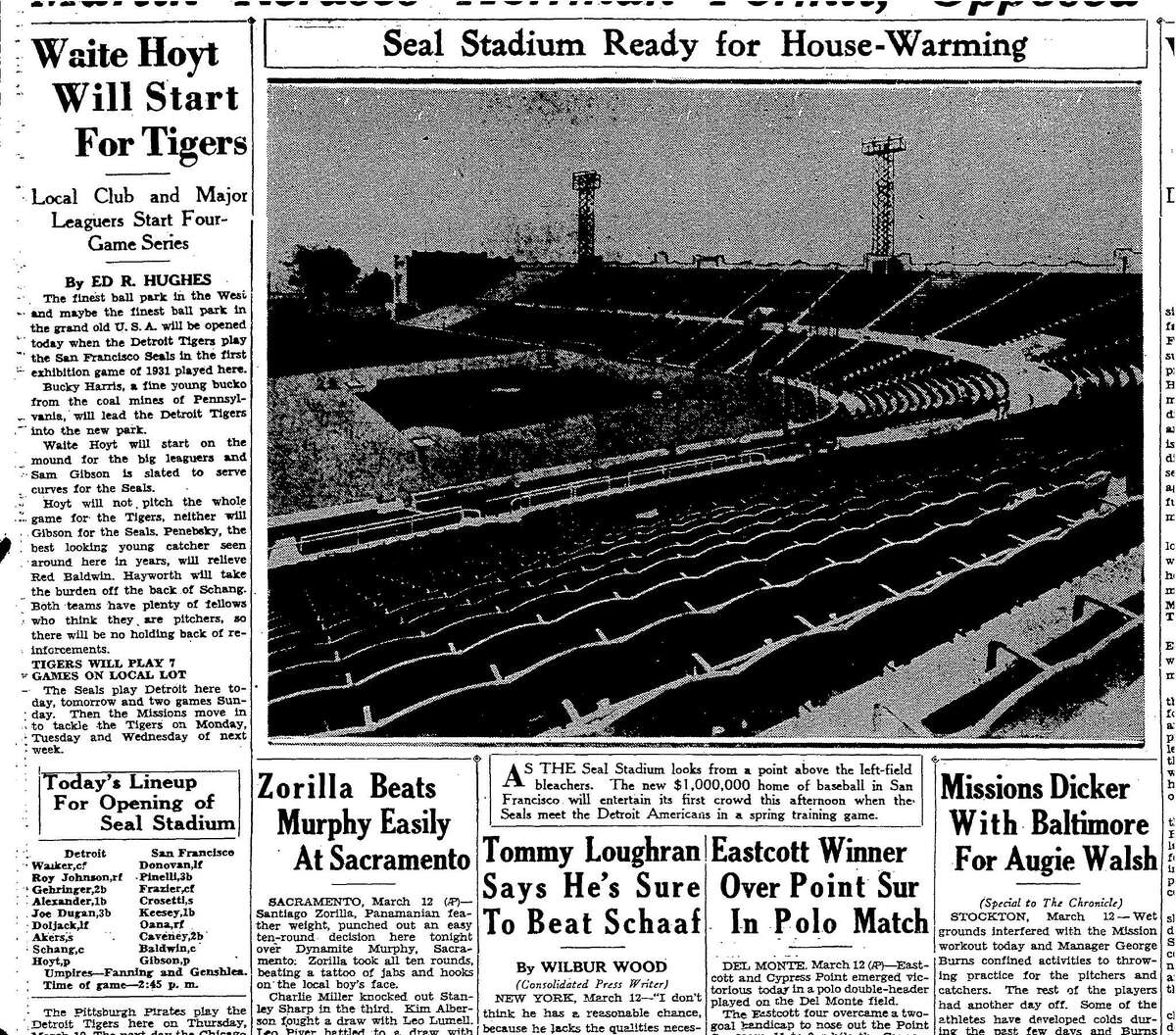 Seals Stadium: When SF’s first big-thrills ballpark faced the wrecking ball