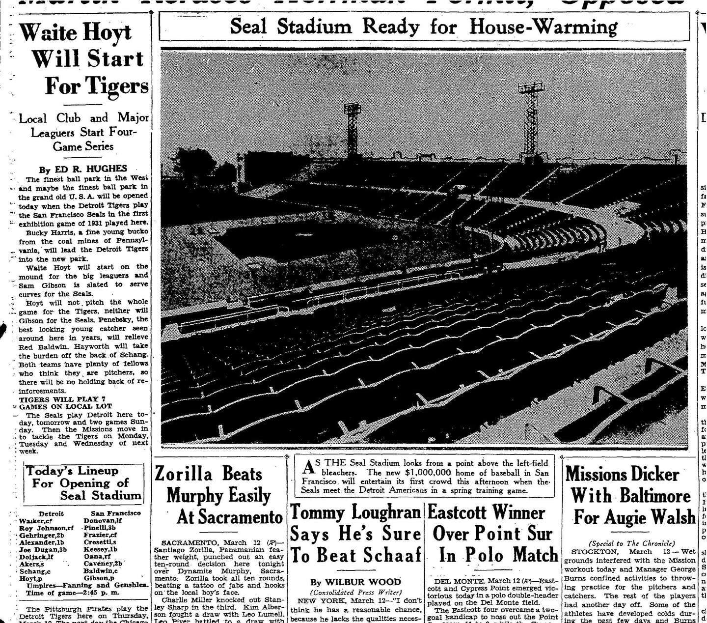 Seals Stadium: When SF’s first big-thrills ballpark faced the wrecking ball