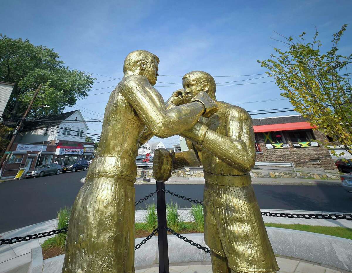 Refurbished statue returned to Stamford’s Boxer Square