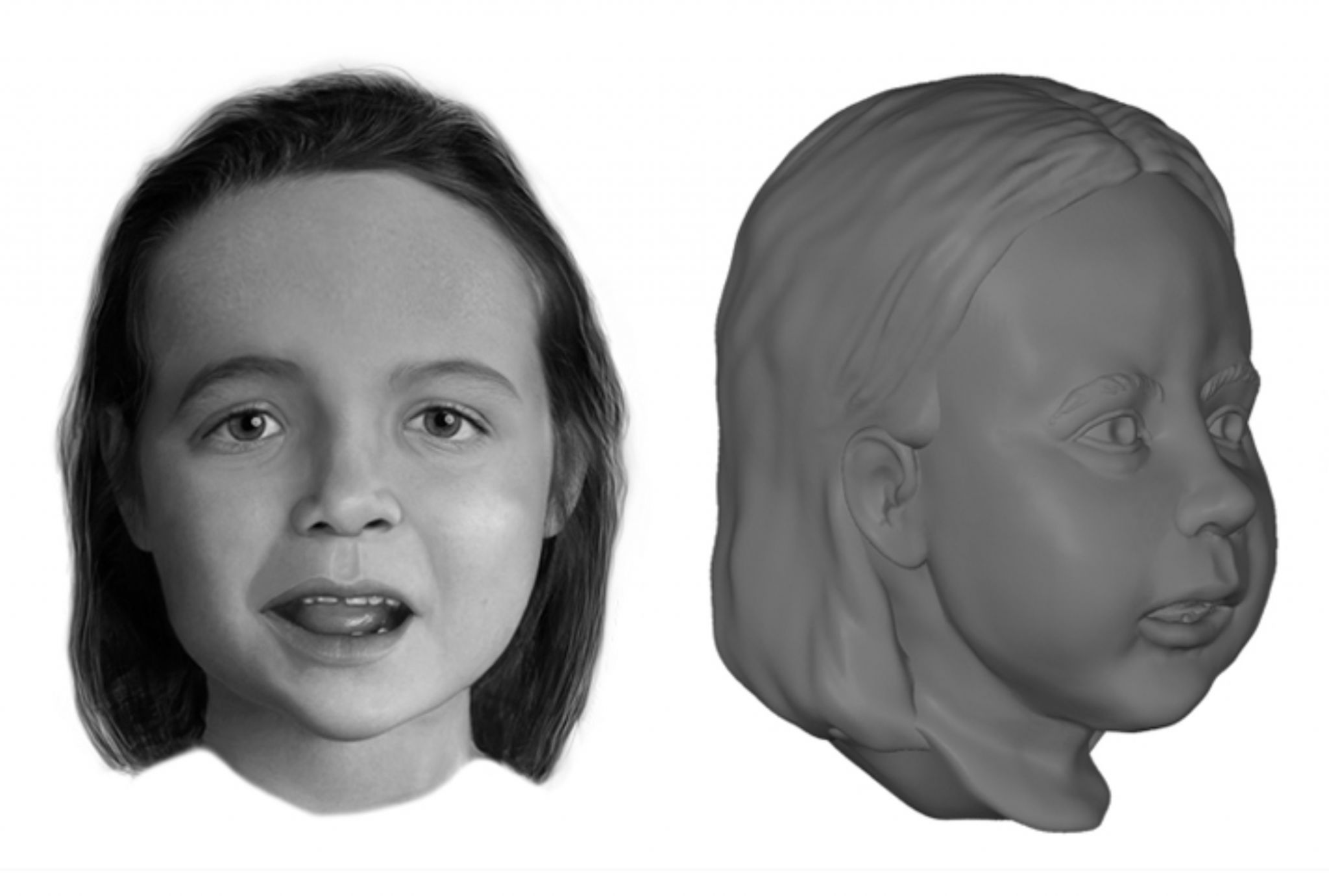Composite sketch released of unidentified girl found dead in suitcase ...