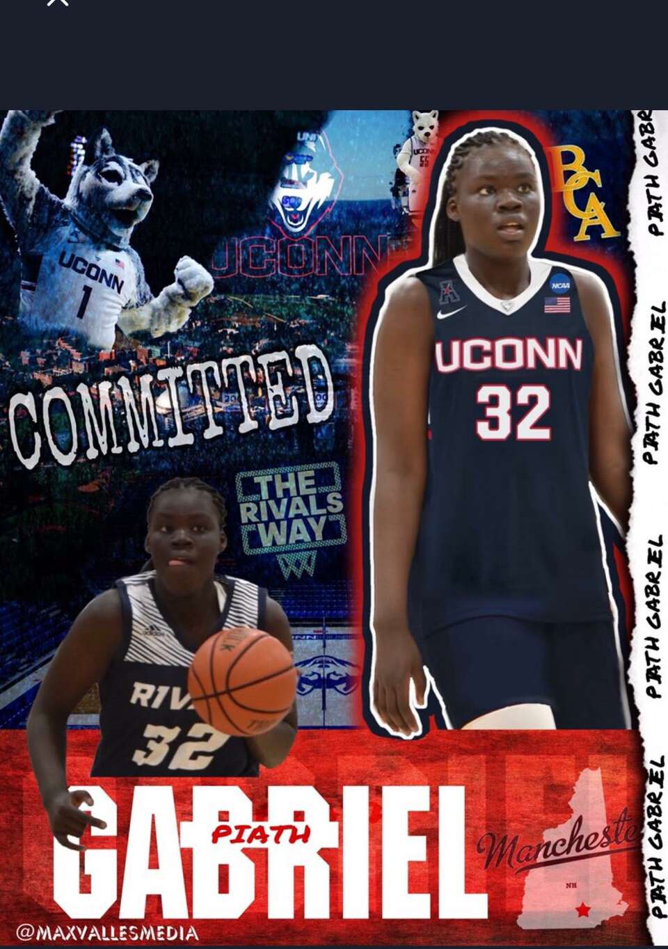 UConn women land commitment from 2020 prospect Piath Gabriel