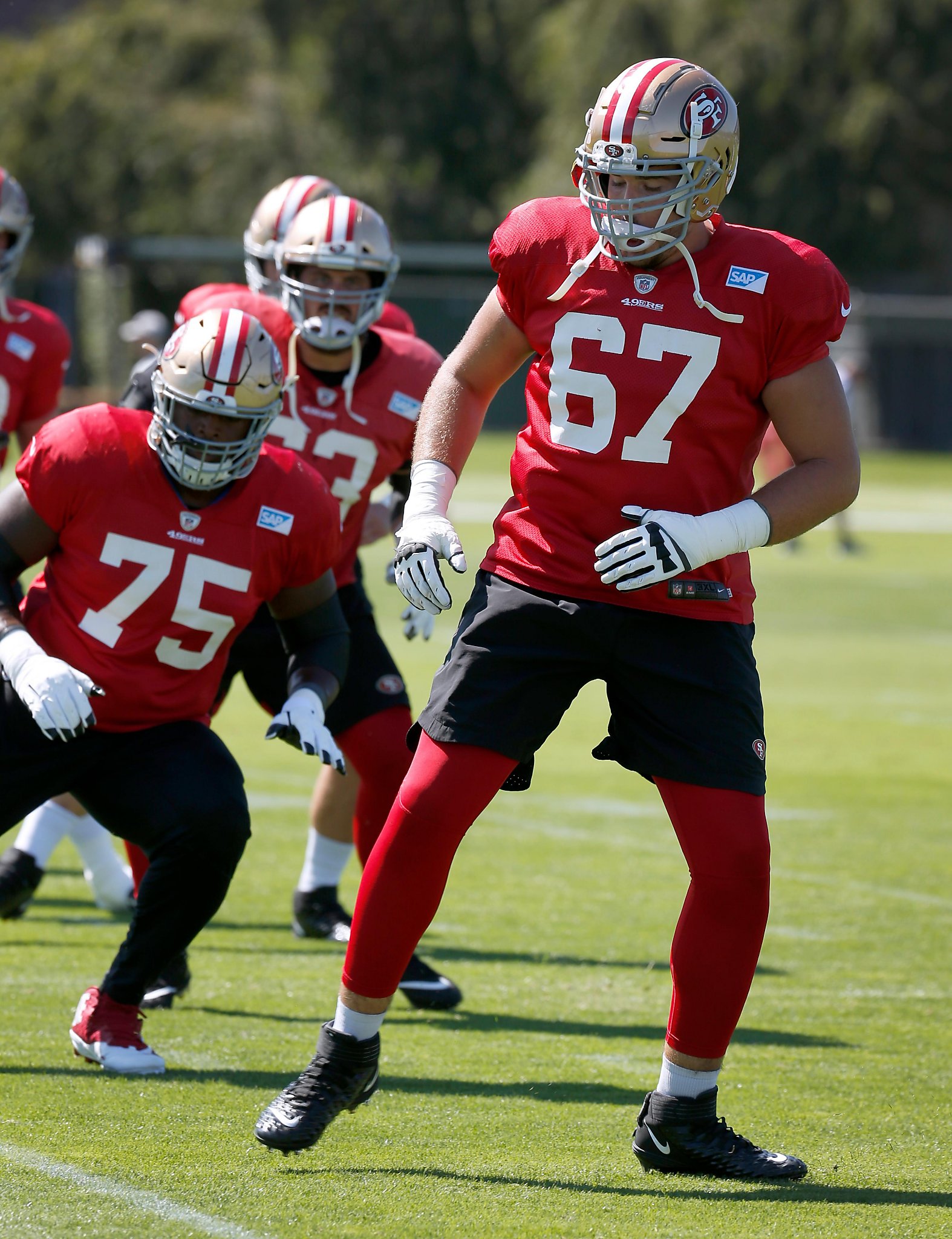49ers’ Justin Skule stepping up in class against Browns’ Myles Garrett