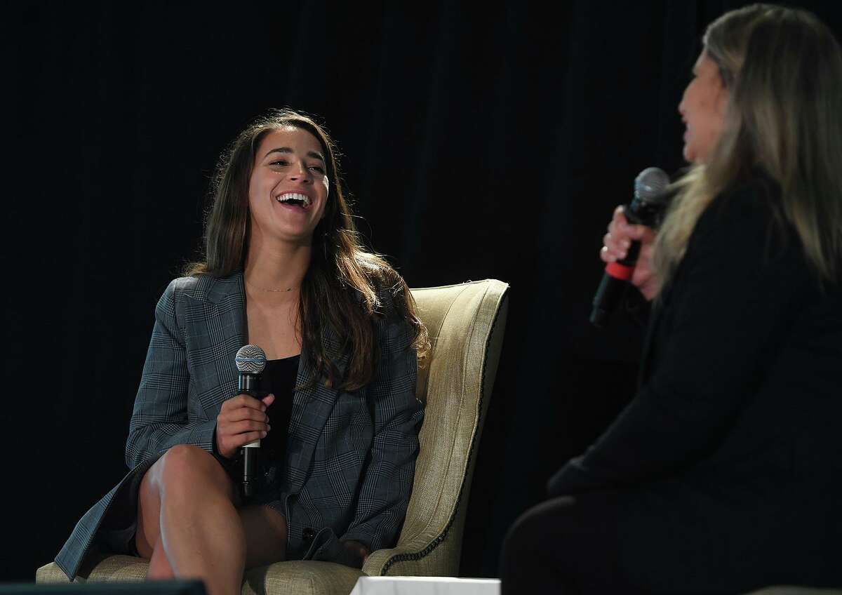 Olympic gymnast Aly Raisman spoke about believing survivors at Monroe event