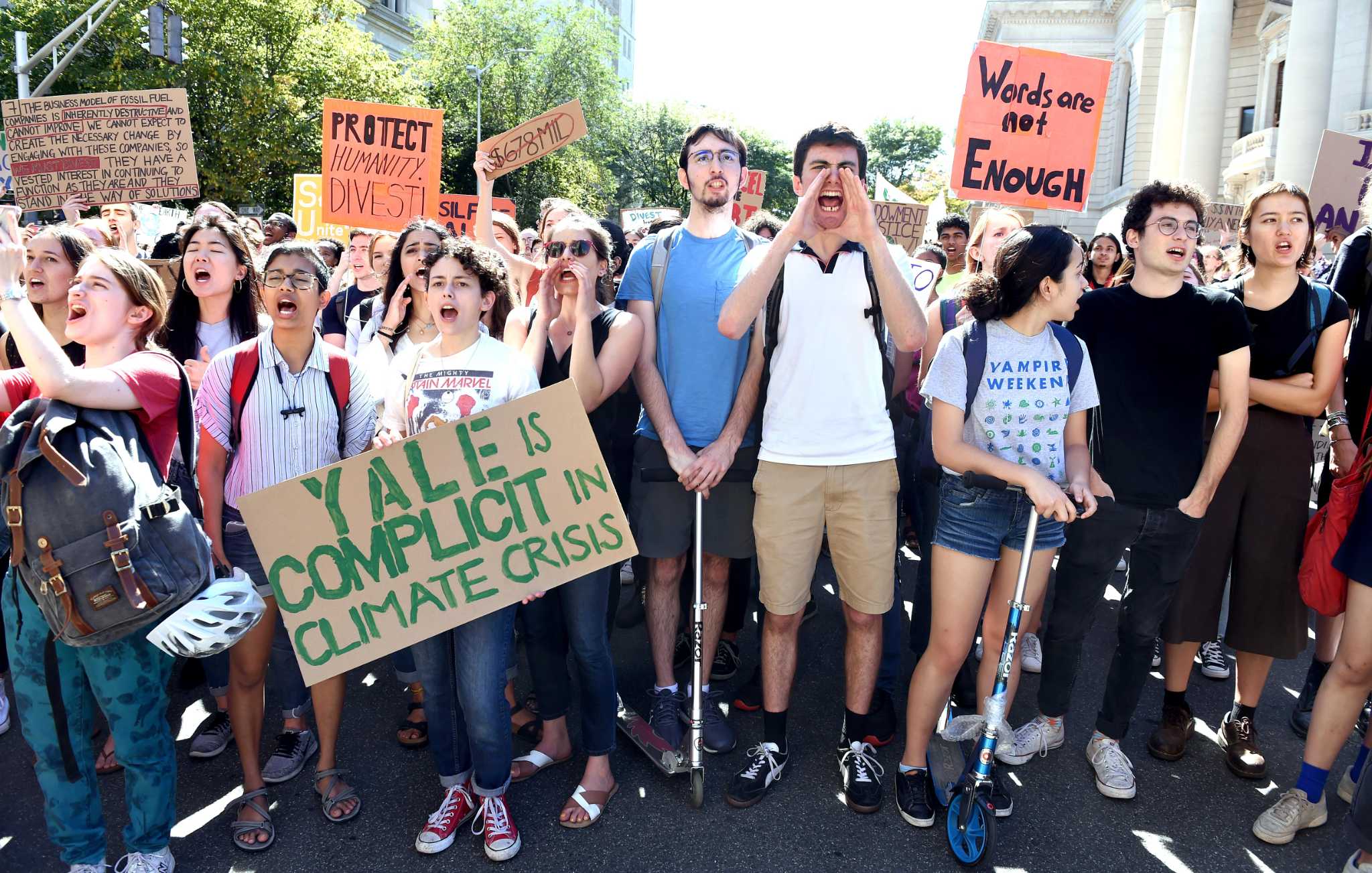 In photos, the Climate Strike at Yale University in New Haven