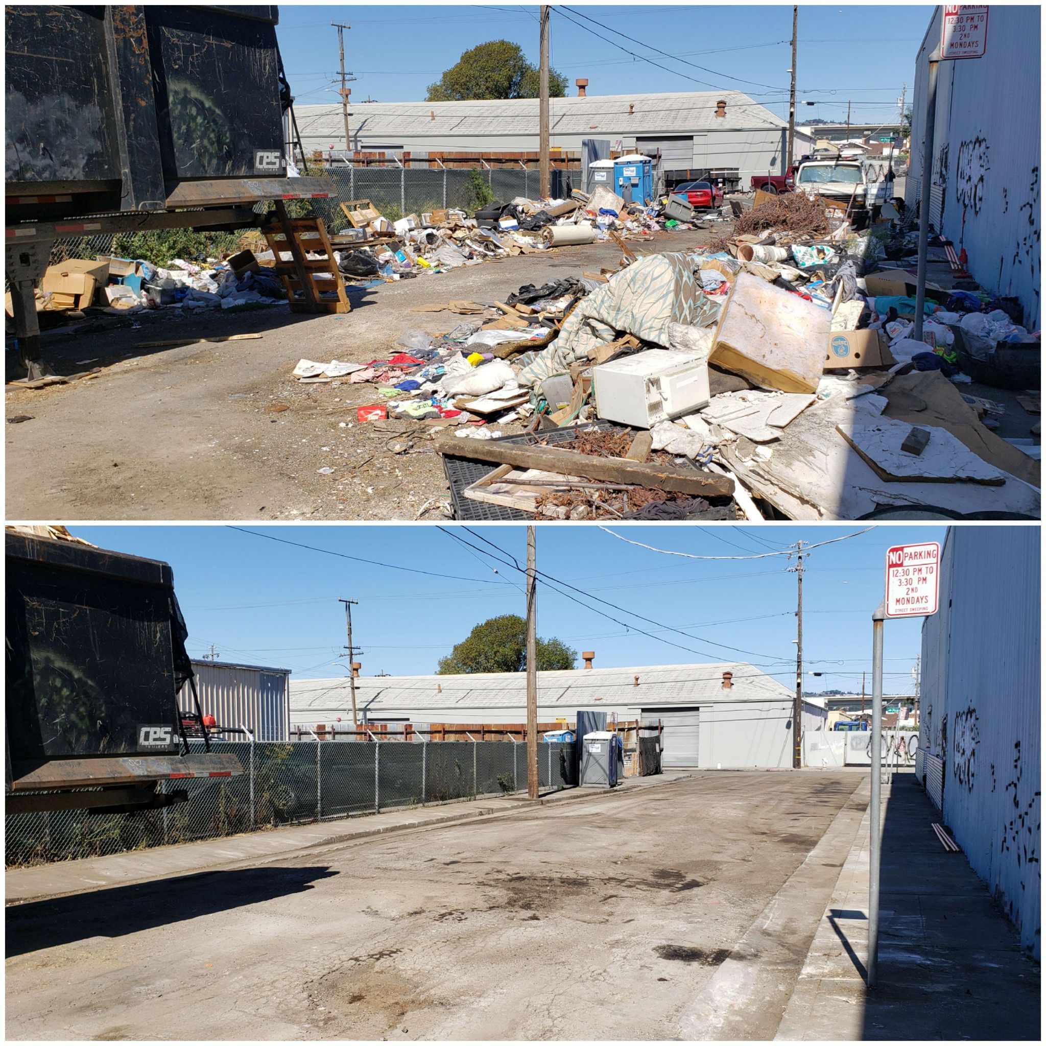 Dramatic before and after photos show Oakland street cleanup