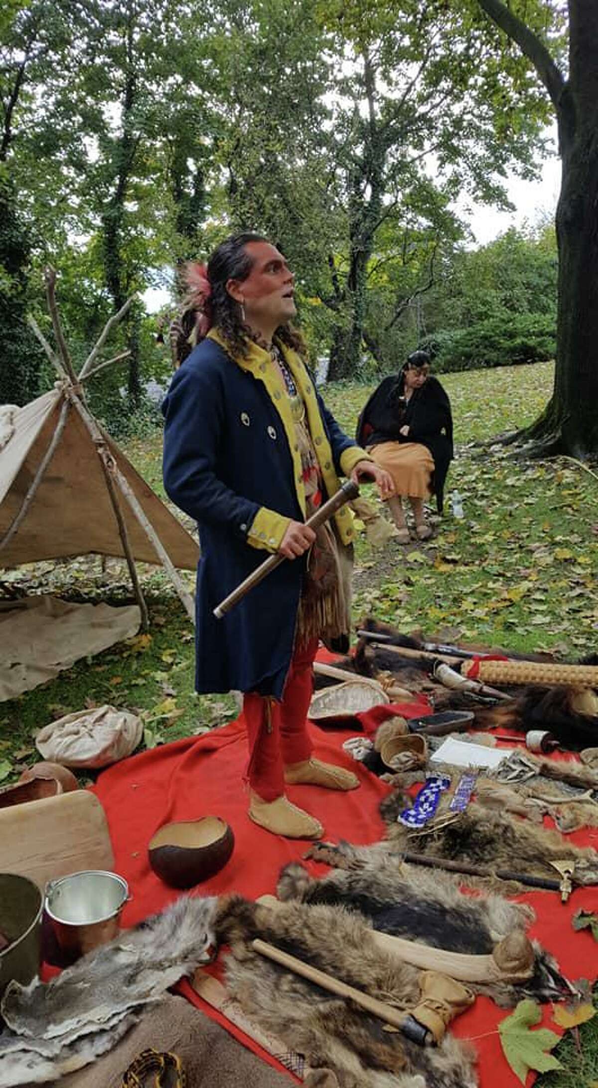 Native American living history family program in Norwalk