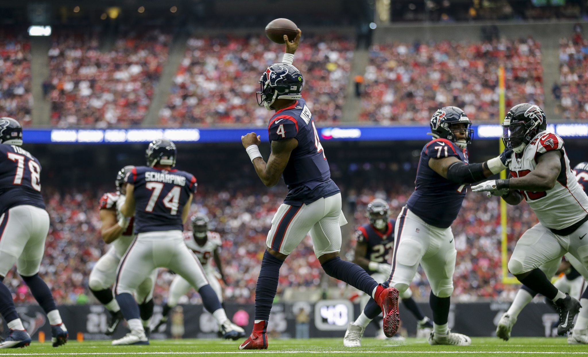 Oct. 6: Texans 53, Falcons 32
