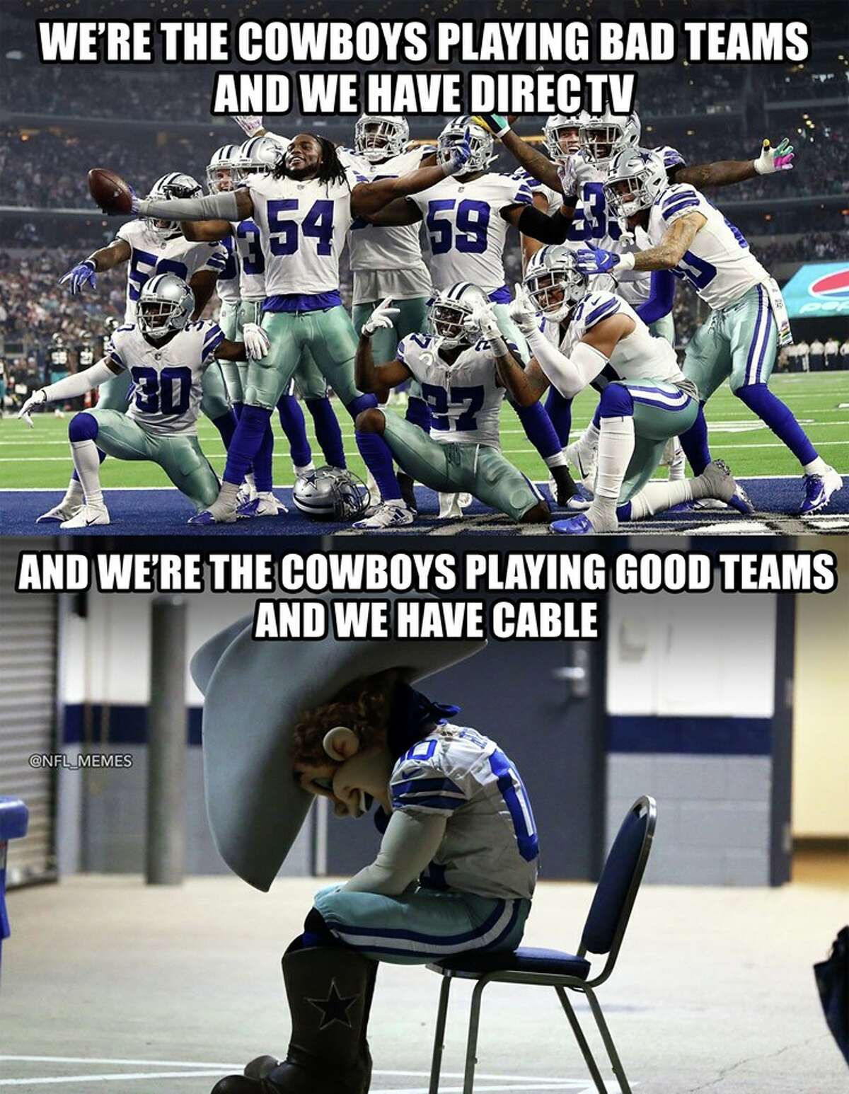 Memes celebrate Texans' win, Cowboys' loss