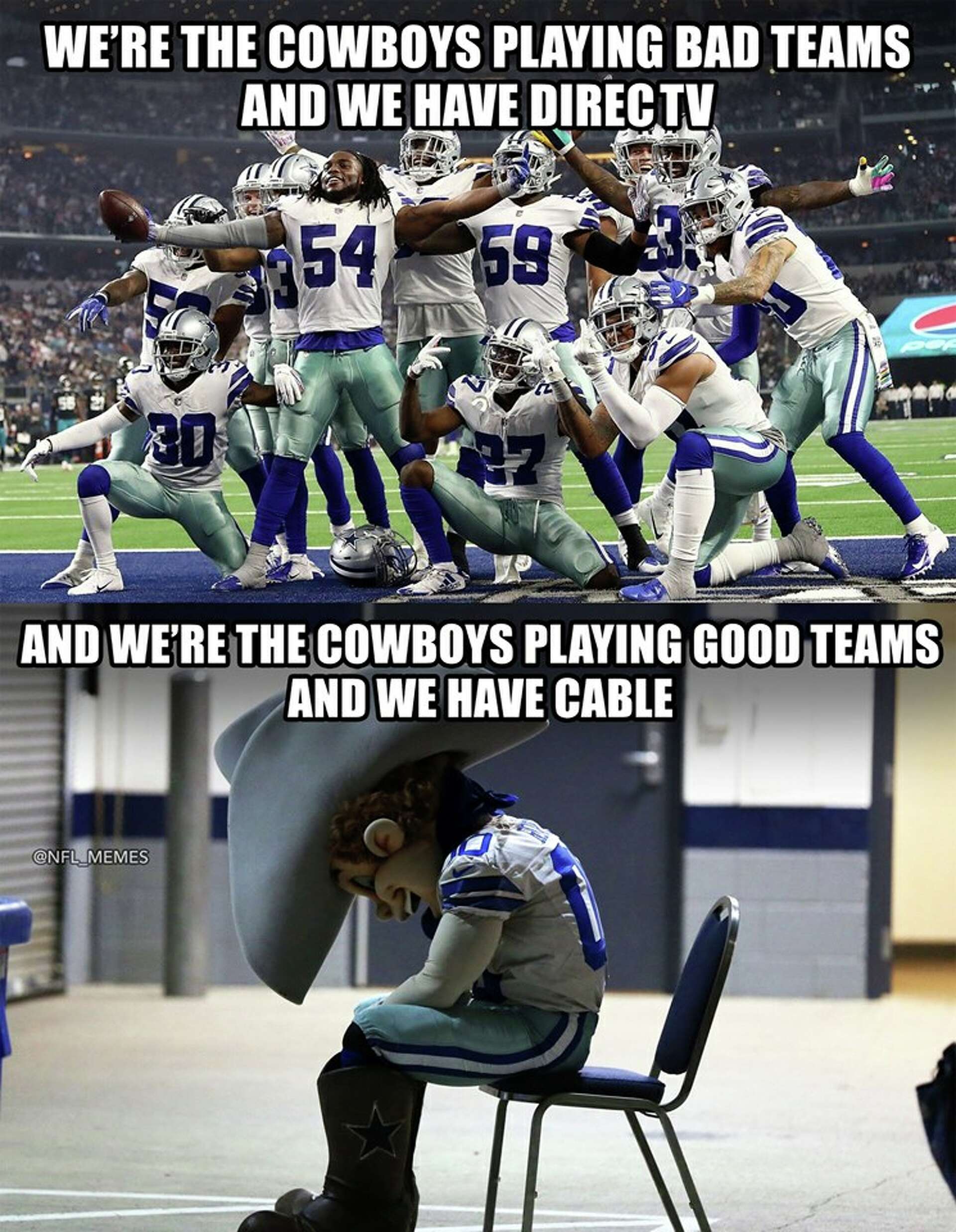 Memes celebrate Texans' win, Cowboys' loss