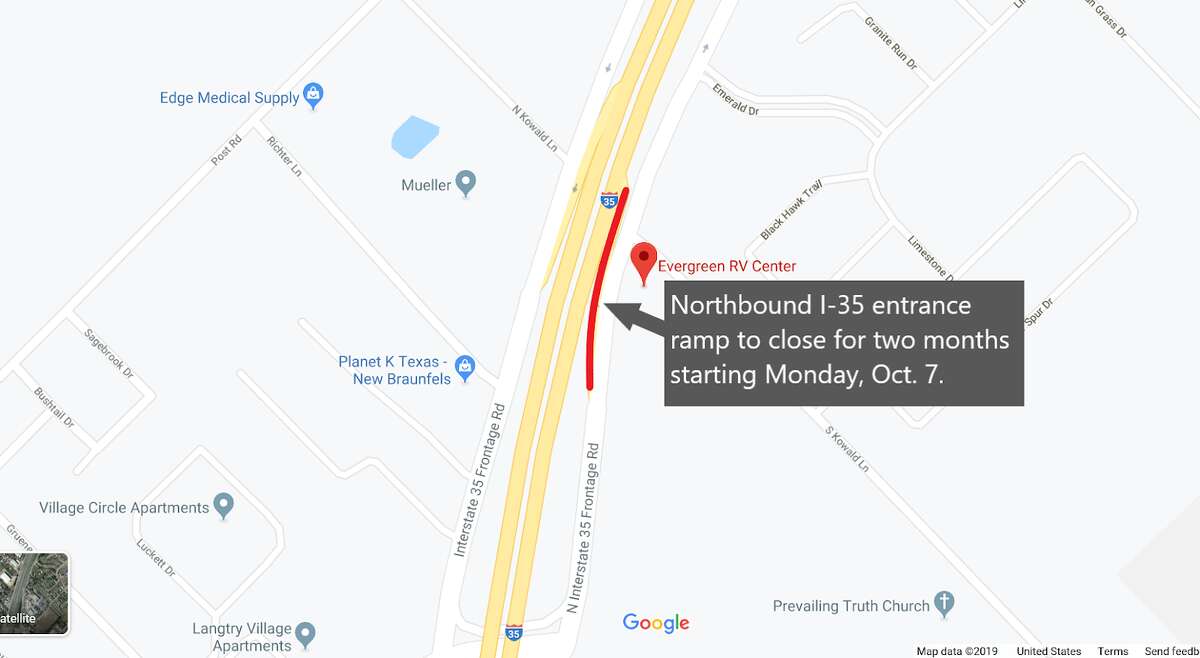 TxDOT construction underway to reverse I-35 ramp in New Braunfels
