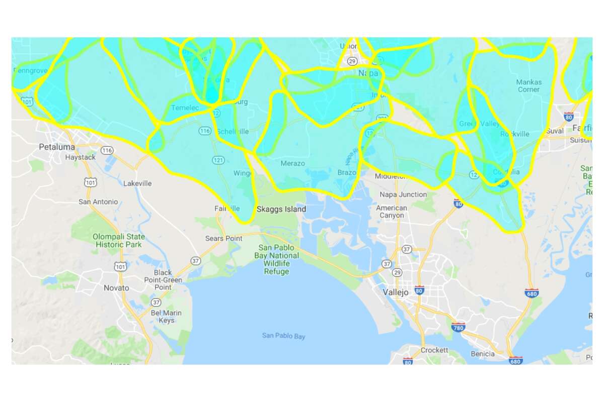 Map shows neighborhoods impacted by PG&E power shutoffs