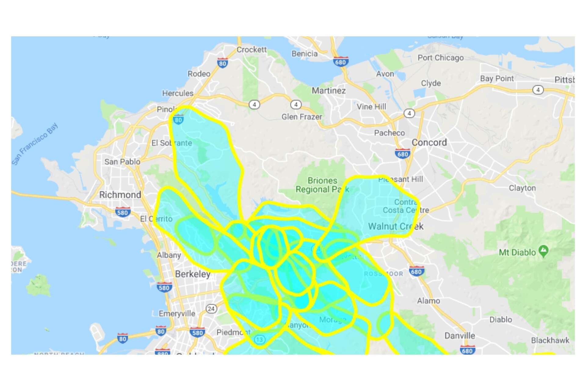 Map shows neighborhoods impacted by PG&E power shutoffs