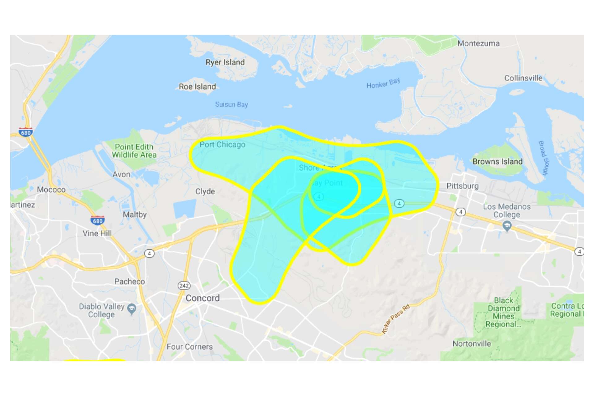 Map shows neighborhoods impacted by PG&E power shutoffs