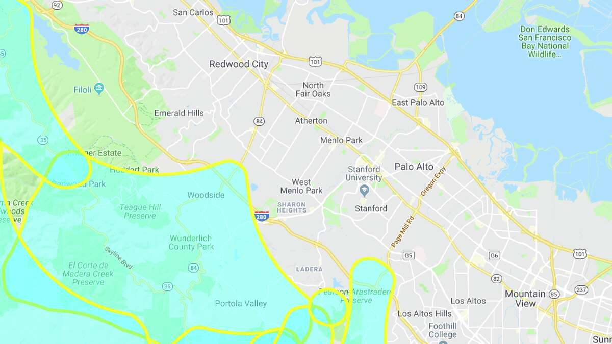 Map shows neighborhoods impacted by PG&E power shutoffs