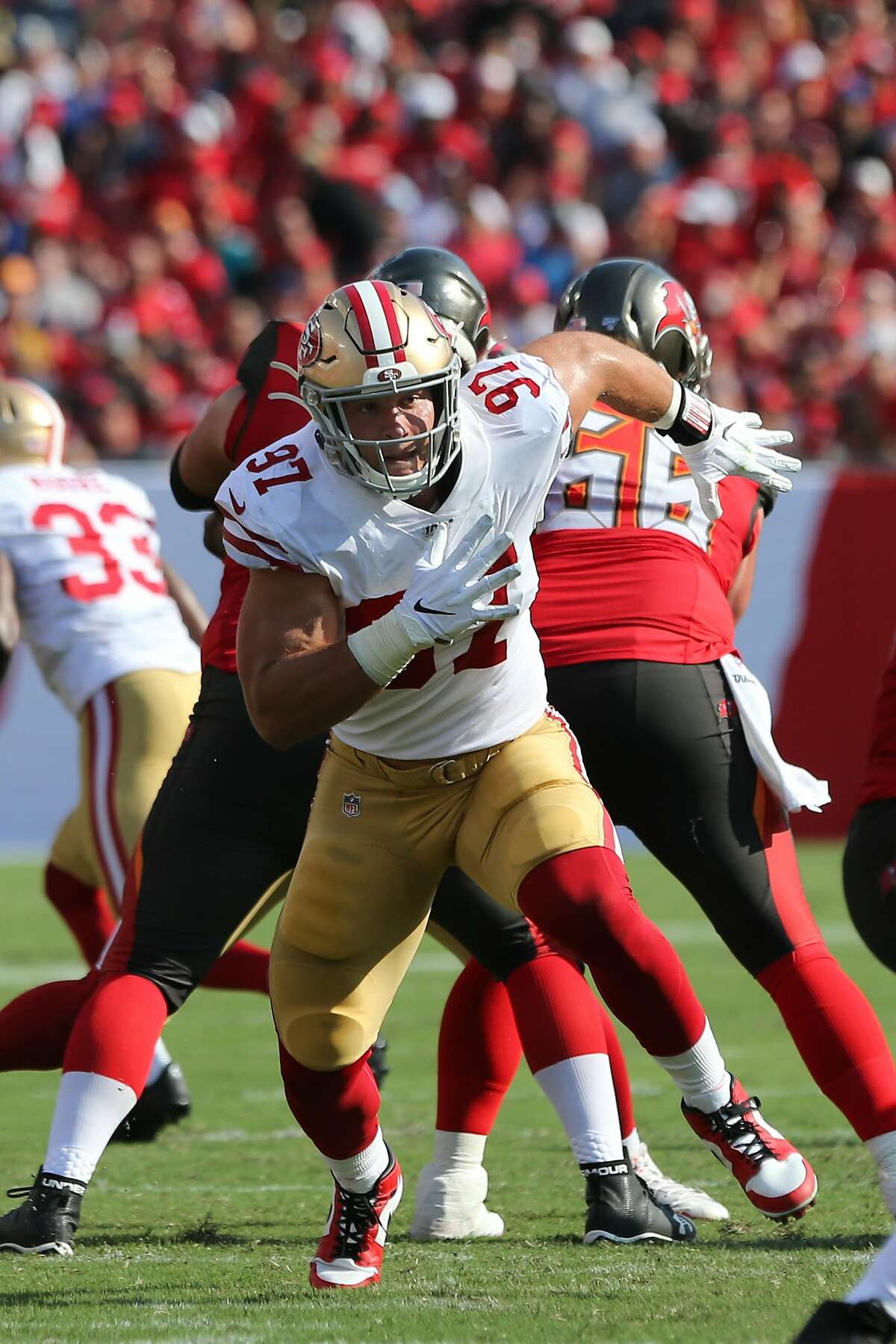 49ers' Nick Bosa has become the poster boy for team's brassy badassery