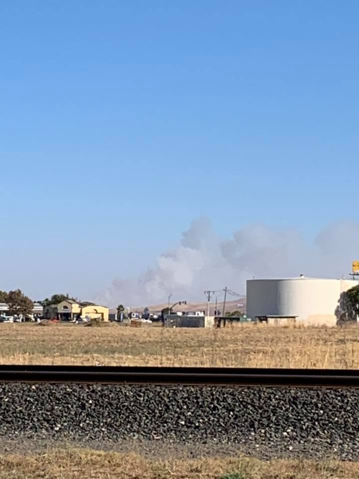 Vegetation fire in Solano County, near Rio Vista, now under control