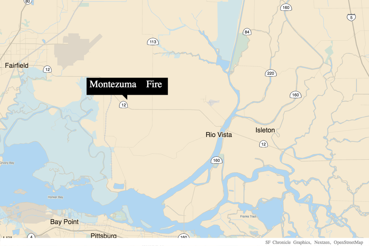 Solano County grass fire temporarily shuts down Highway 12