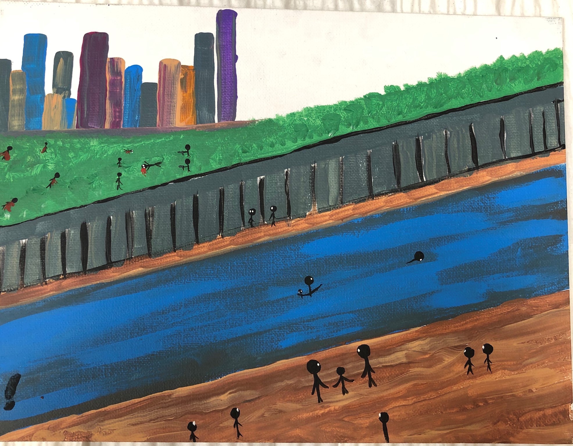 Art by kids trapped at the Mexican border on display at Skidmore