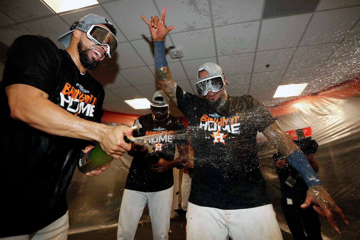 Inside the Astros' ALDS clubhouse celebration