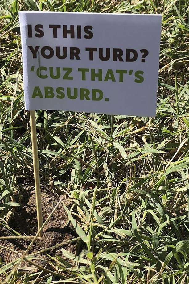 'Is this your turd?': City's cleanup flags dog poop