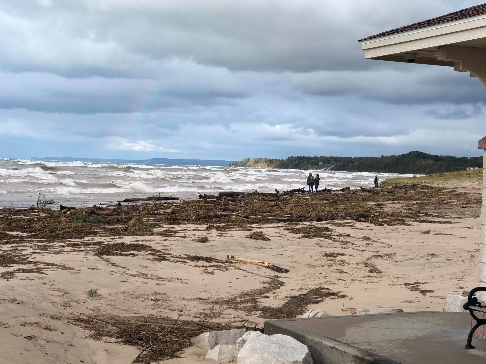 Clean up continues following high winds, waves