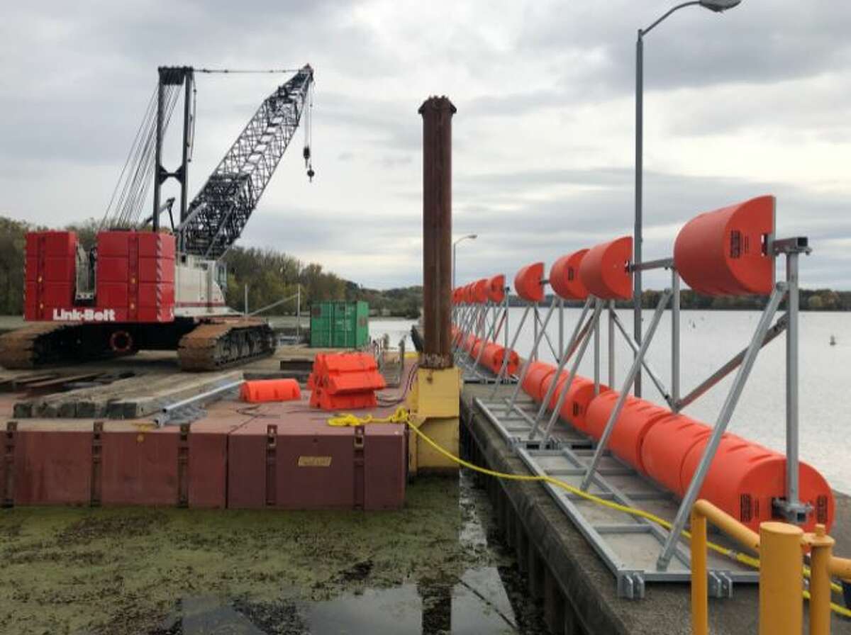 NYPA is installing a 'boat denial' barrier at Vischer Ferry