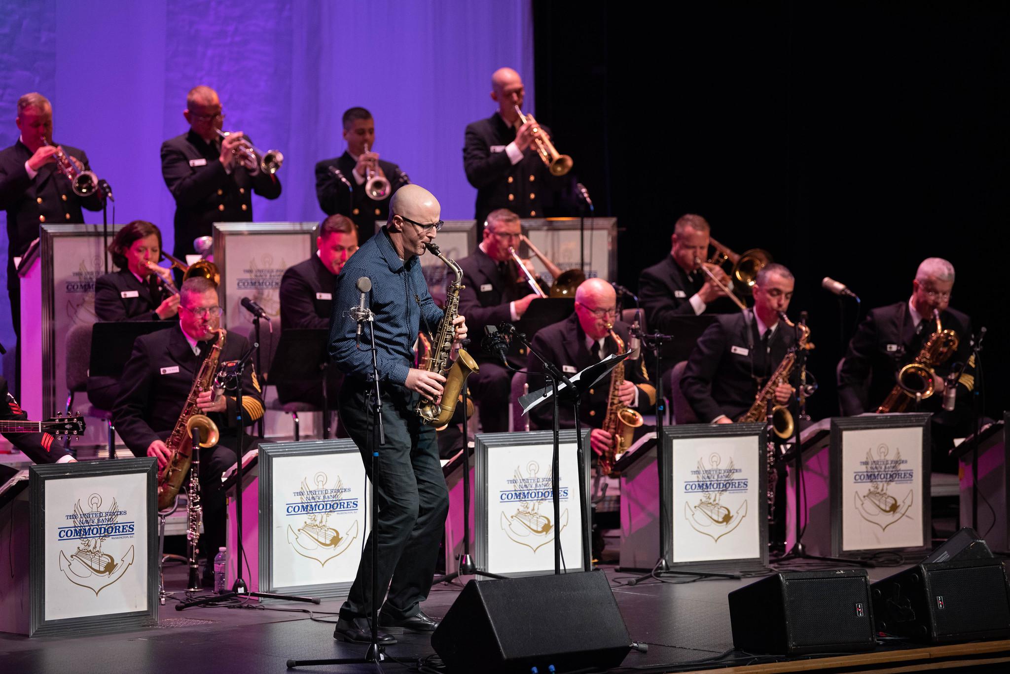 U.S. Navy Band Commodores bring jazzy sound to Leamy, Lyman venues