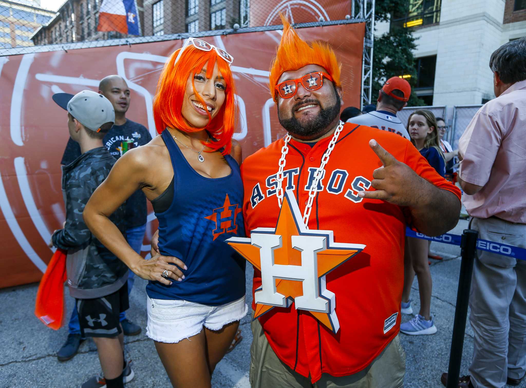 Astros fans at Game 2 of the World Series