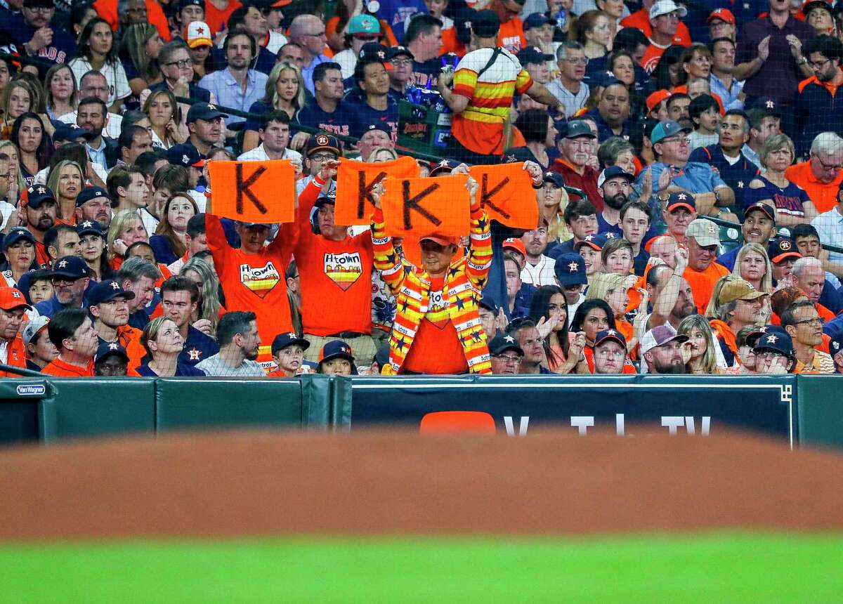 Astros fans at Game 2 of the World Series