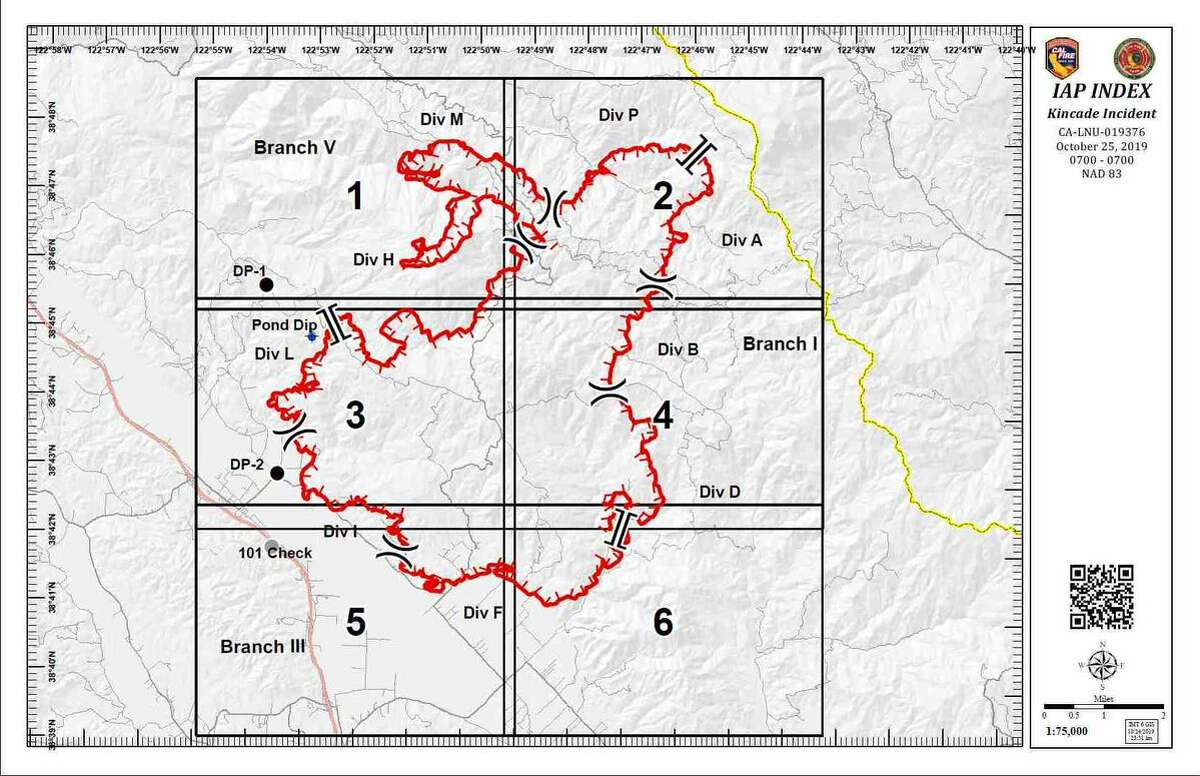 Map: Kincade Fire burning in north Sonoma County