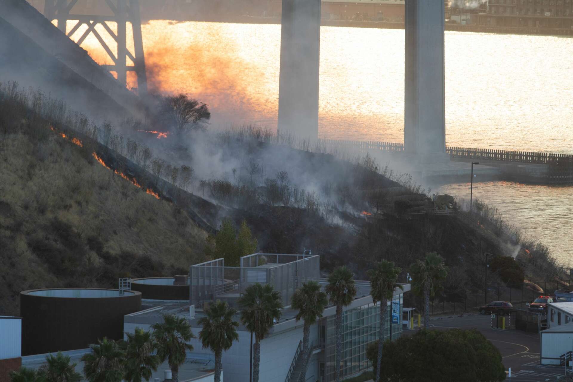 I-80 reopens after Carquinez Bridge fire, Crockett evacuation lifted