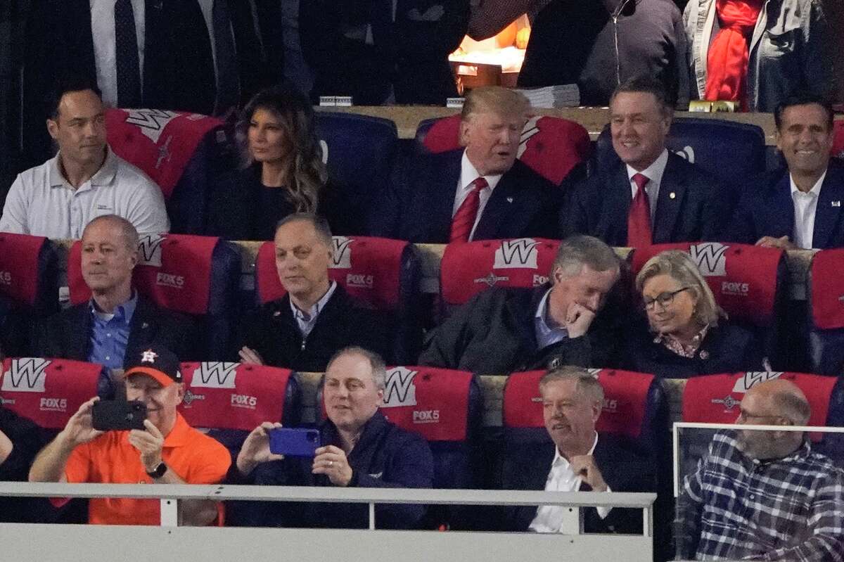 World Series crowd chants 'Lock him up' when Donald Trump introduced