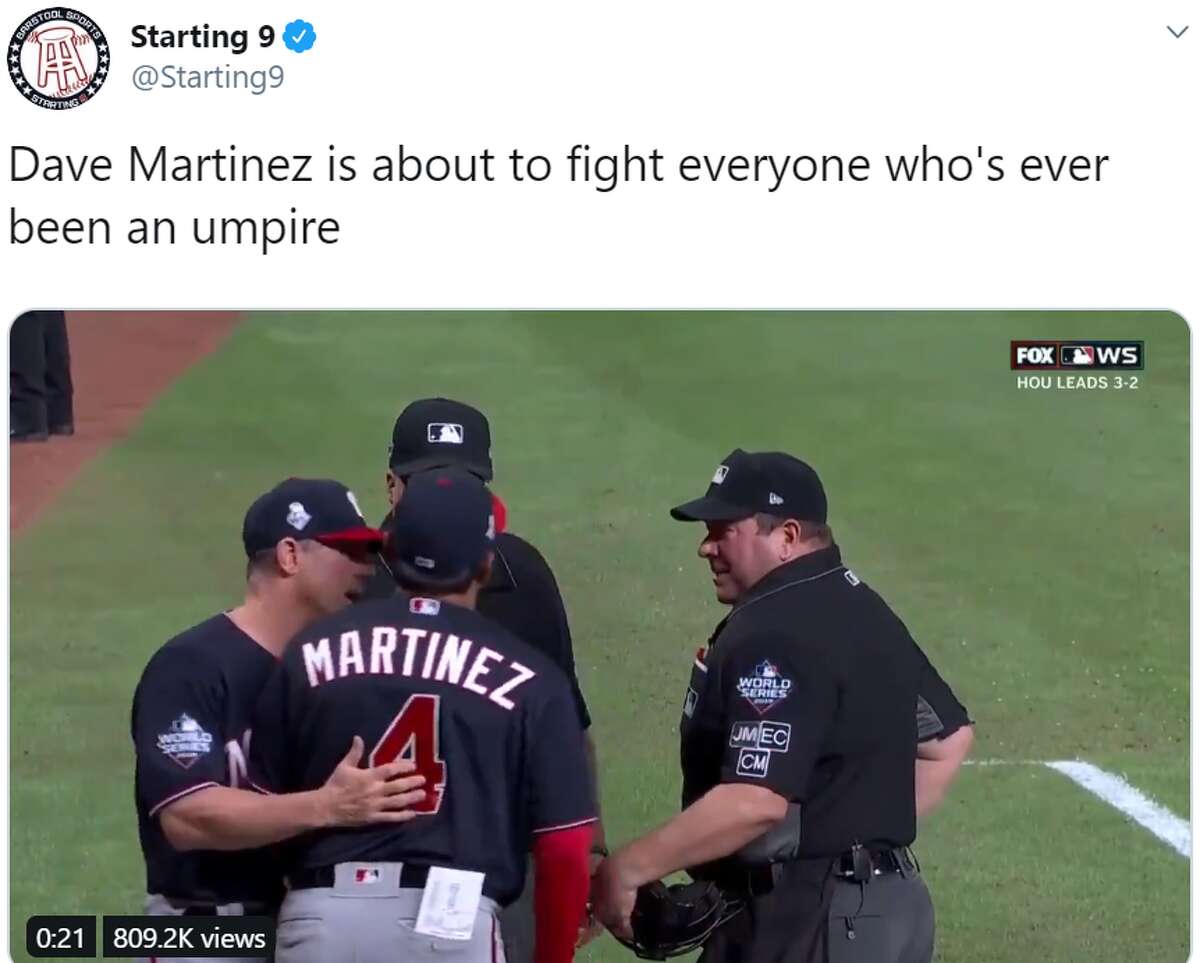 Memes mock Nationals' Dave Martinez ejection from Game 6