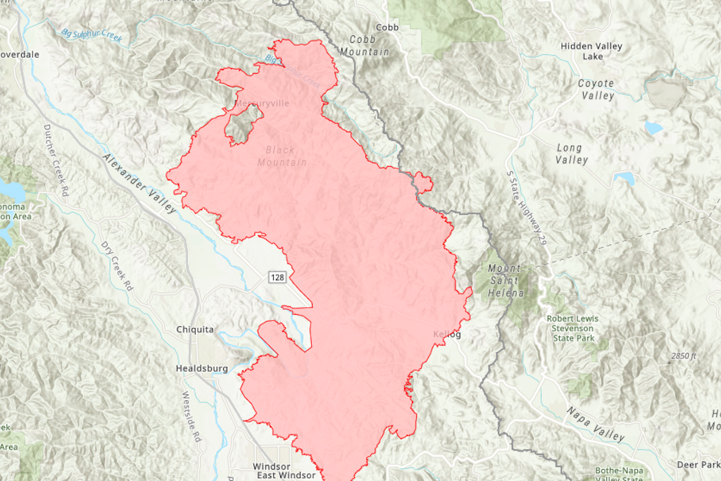 Maps: Kincade Fire continues to burn in Sonoma County