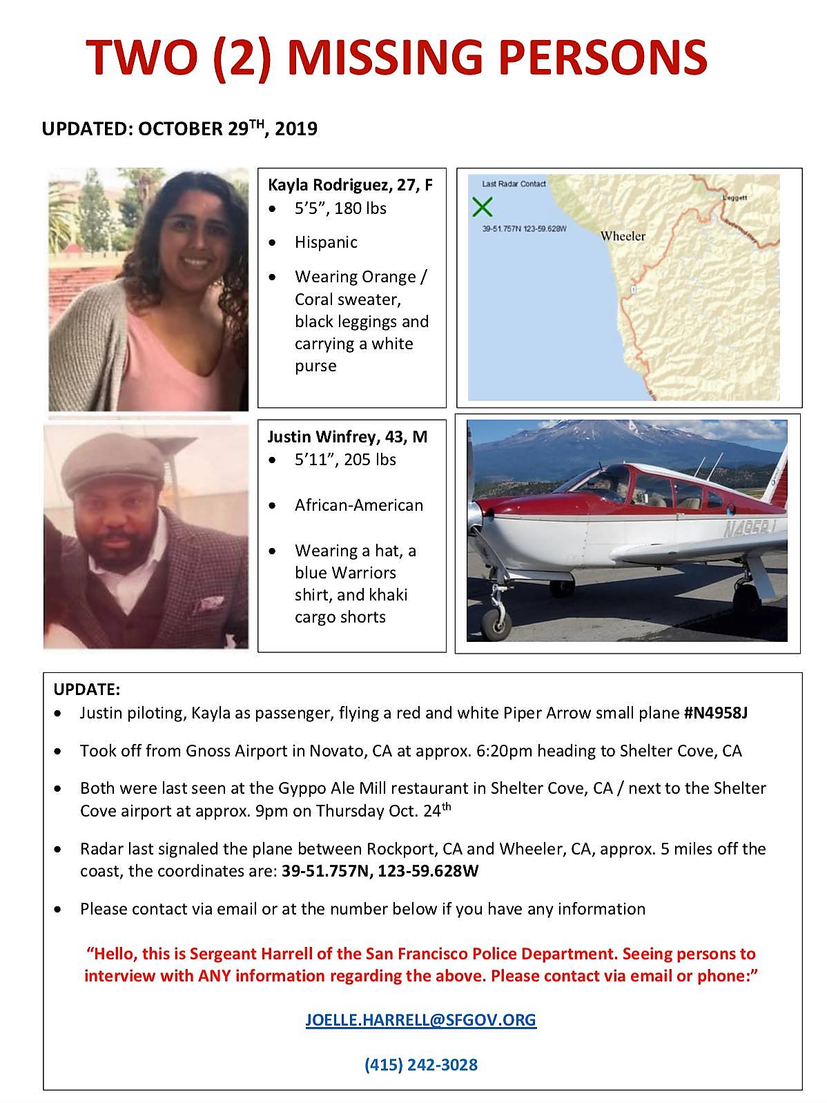 SF prayer vigil set for nurse, pilot whose plane vanished off Lost Coast