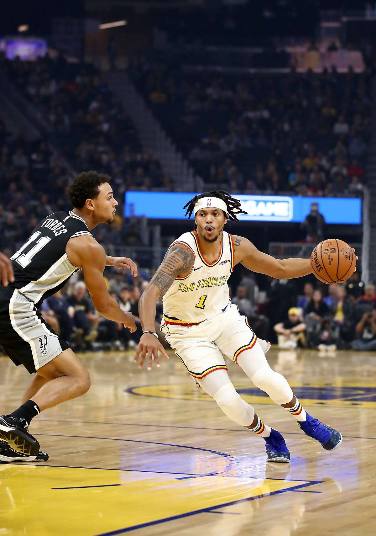 Warriors get blown out in second half of first game without Stephen Curry