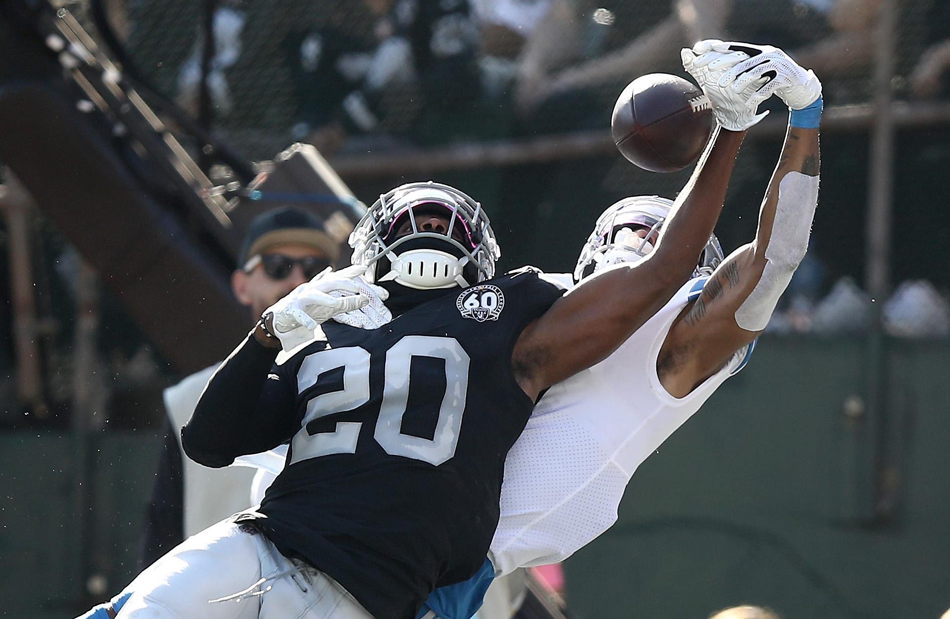 Raiders’ Daryl Worley wows with one-handed interception