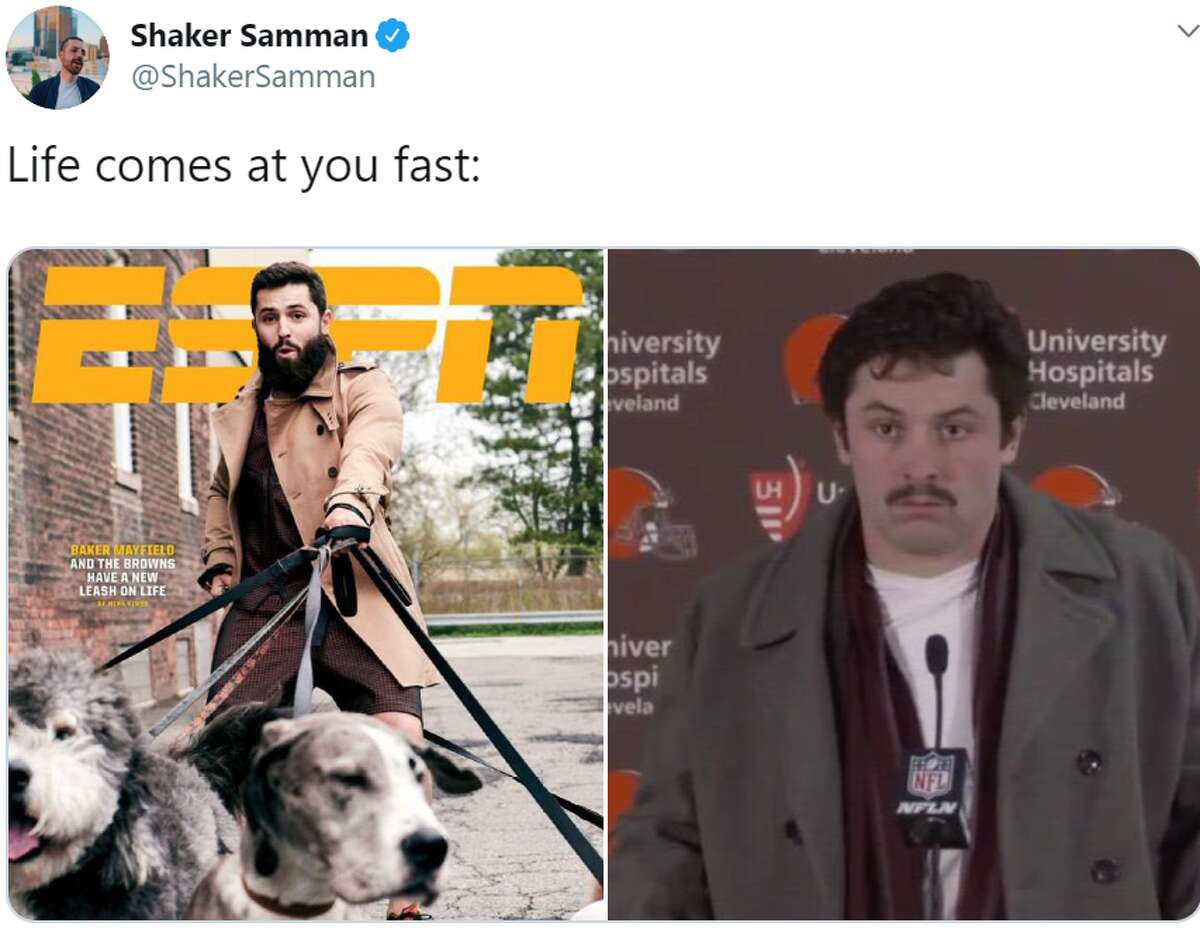 Memes celebrate Texans' win, mock Baker Mayfield