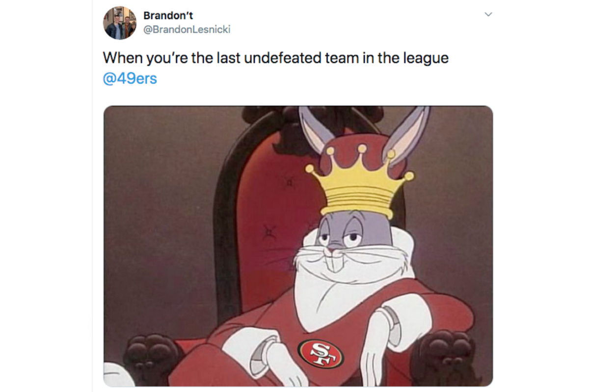 Memes cheer, mock 49ers as NFL's last undefeated team