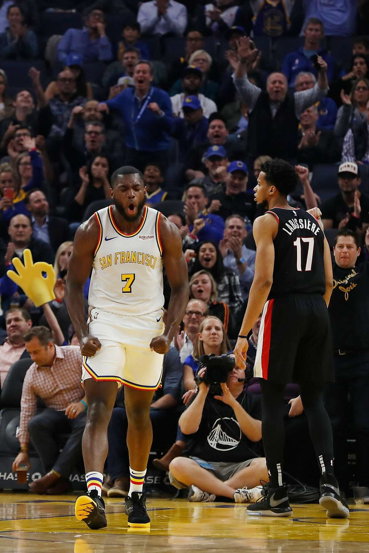 Eric Paschall powers Warriors to joyful win over Blazers