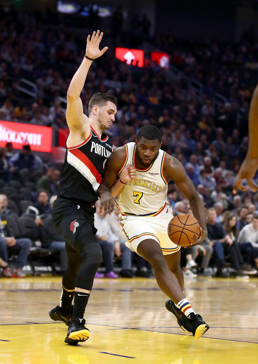 Eric Paschall powers Warriors to joyful win over Blazers