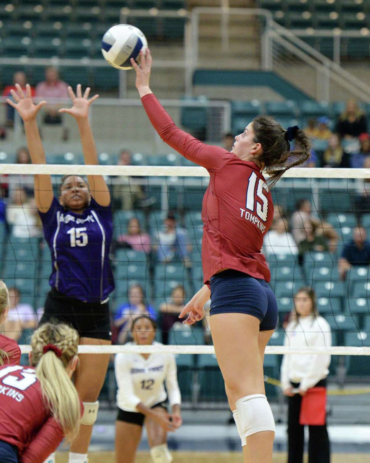 Ridge Point volleyball holds off Tompkins for bi-district win
